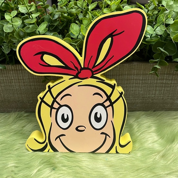 Dr. Seuss | Holiday | The Grinch Cindy Lou Head Wooden Decor | Poshmark
